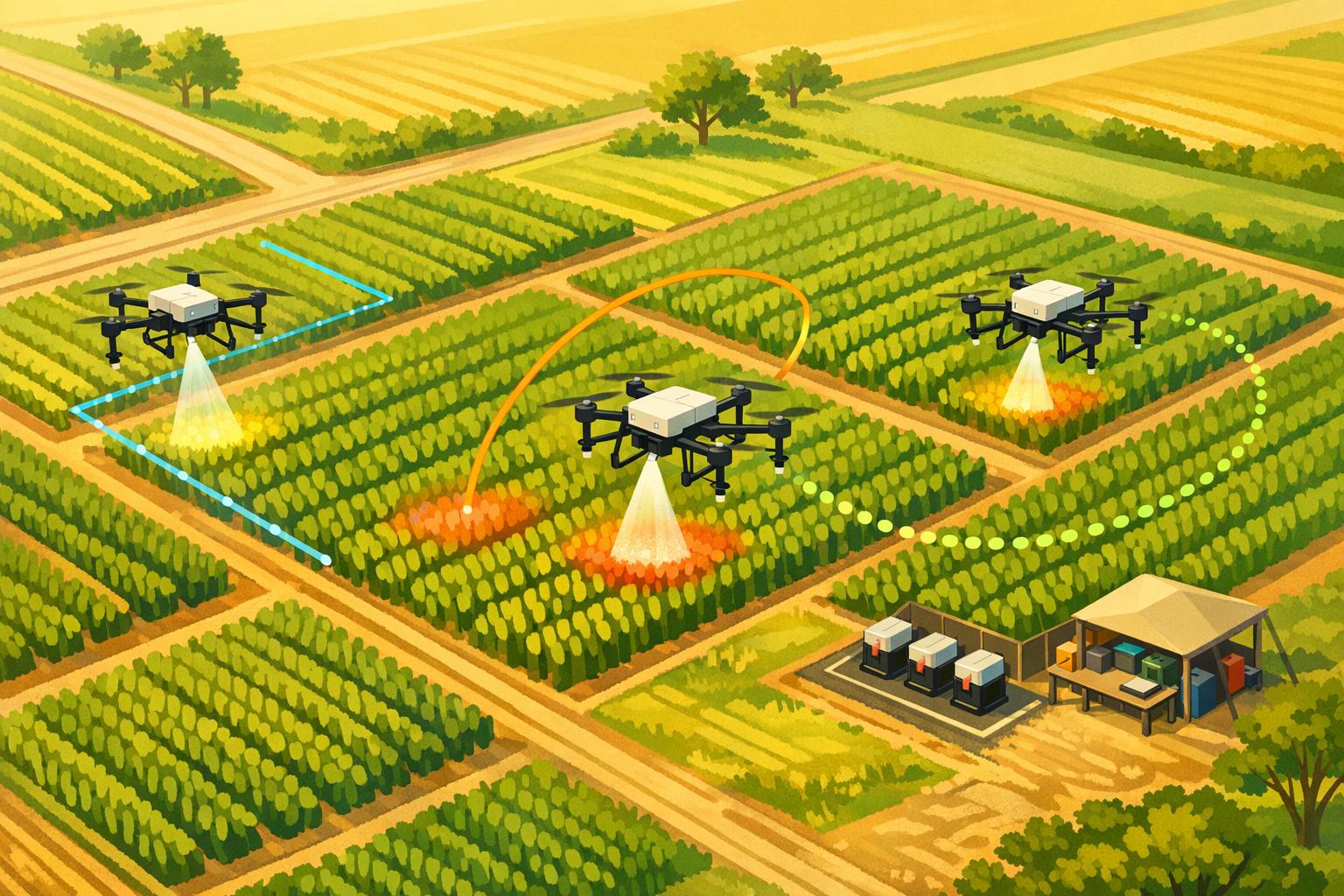 Multi-Drone Path Planning for Spot Spraying – Drone Spray Pro