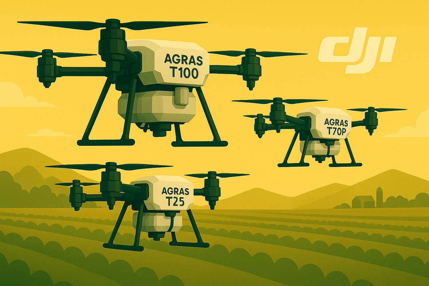 DJI Announces New Drones: Agras T100, T70P, and T25P – Drone Spray Pro